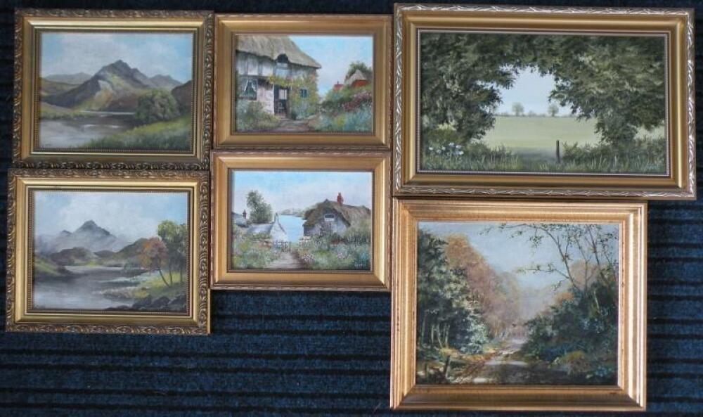 A collection of six works by the Lincolnshire artist Grossi