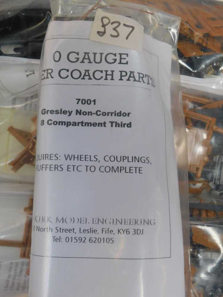 Ian Kirk Model Engineering O gauge LNER coach parts, including 7204 ...