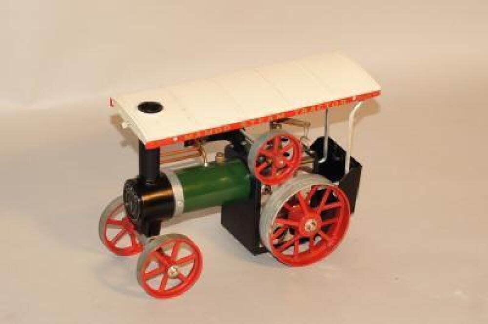 A Mamod model TE1A steam tractor.