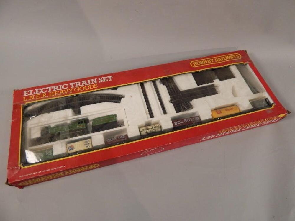 A Hornby LNER heavy goods train set in original box.