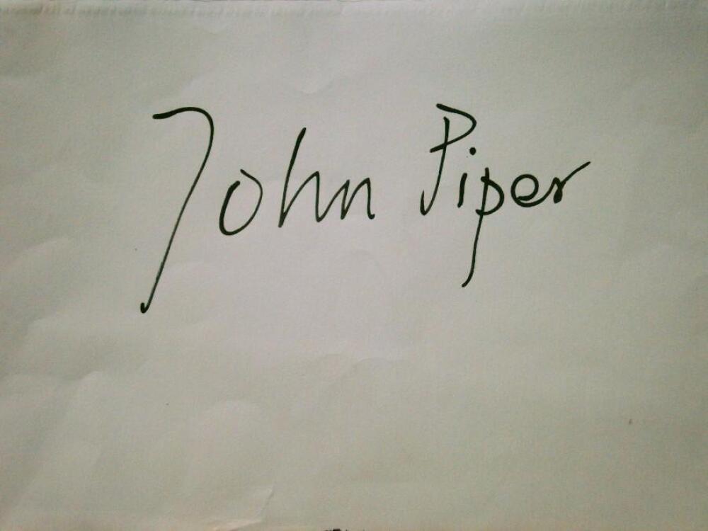 An autograph of John Piper the artist