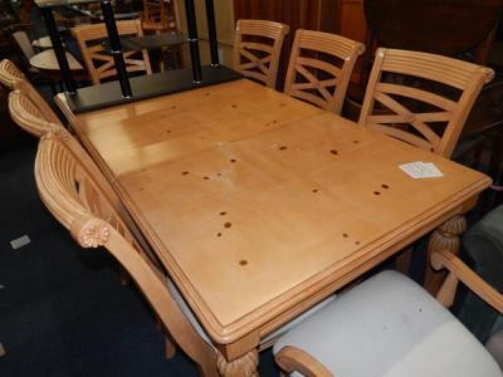 A maple dining table