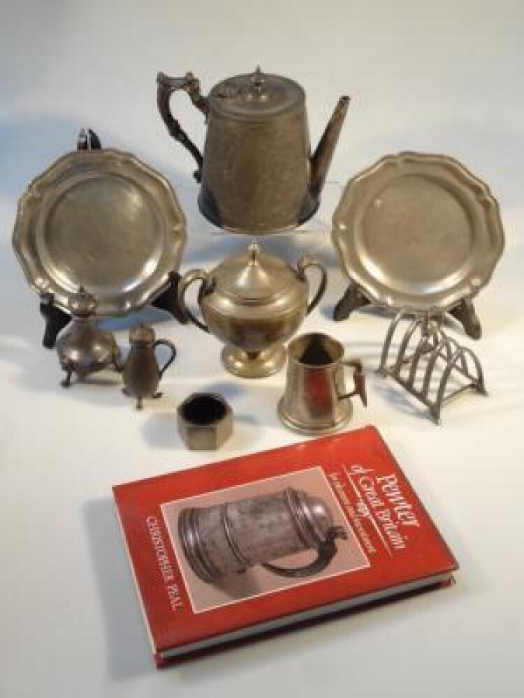 A quantity of 19thC & later pewter