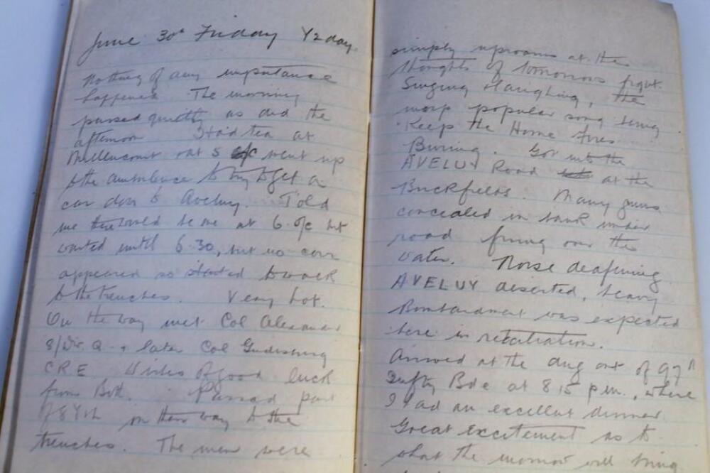 A WWI handwritten diary