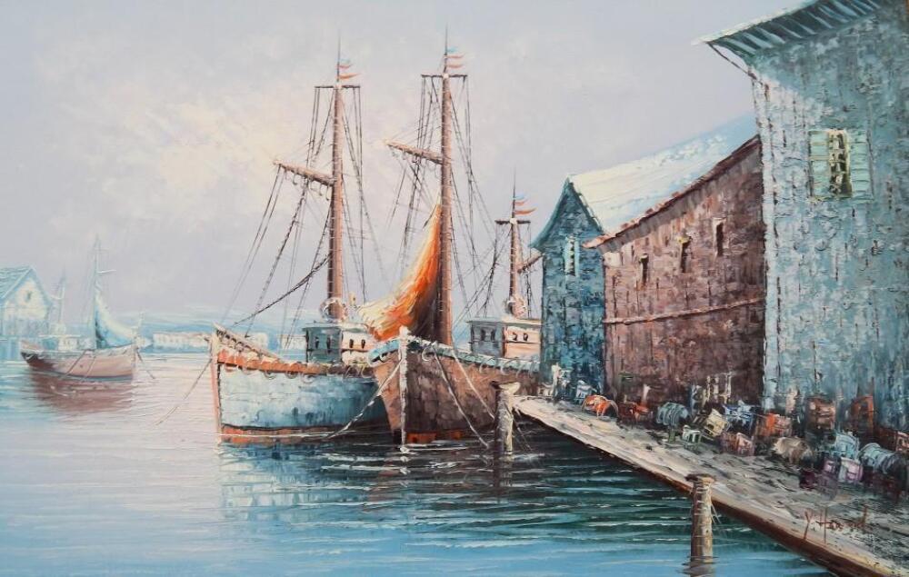 Y. Howard. Boats at harbour