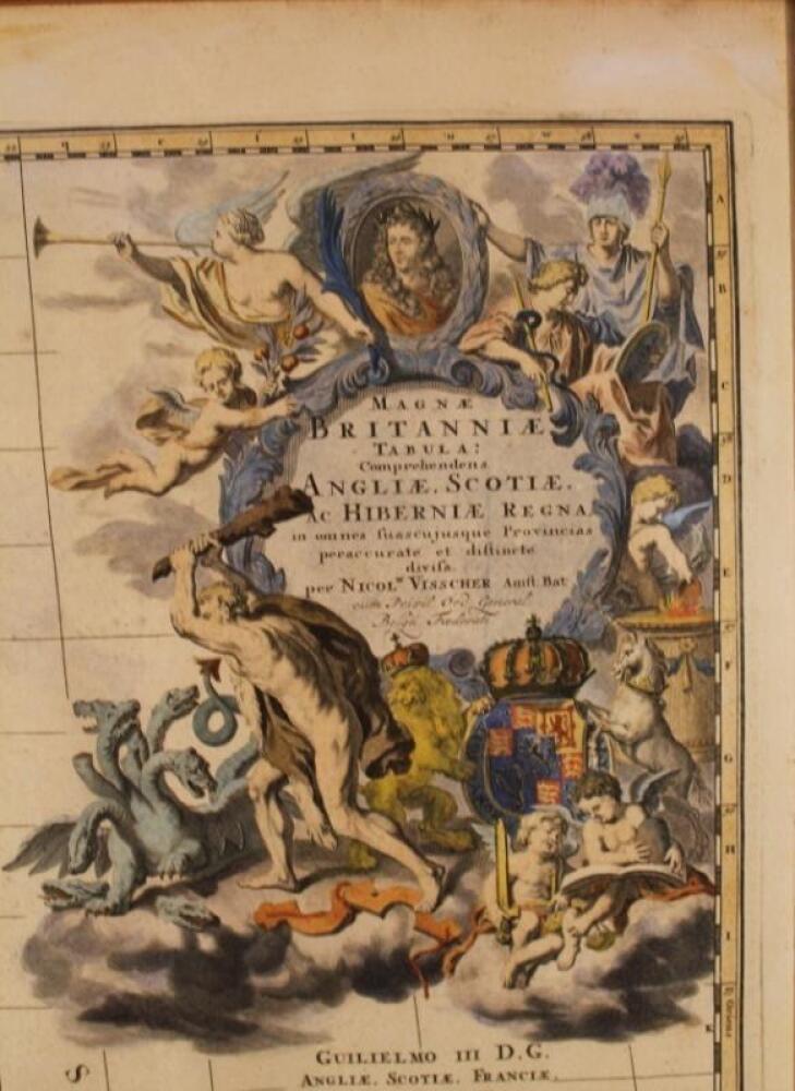 After Nicol Visscher. Map of the United Kingdom in colours