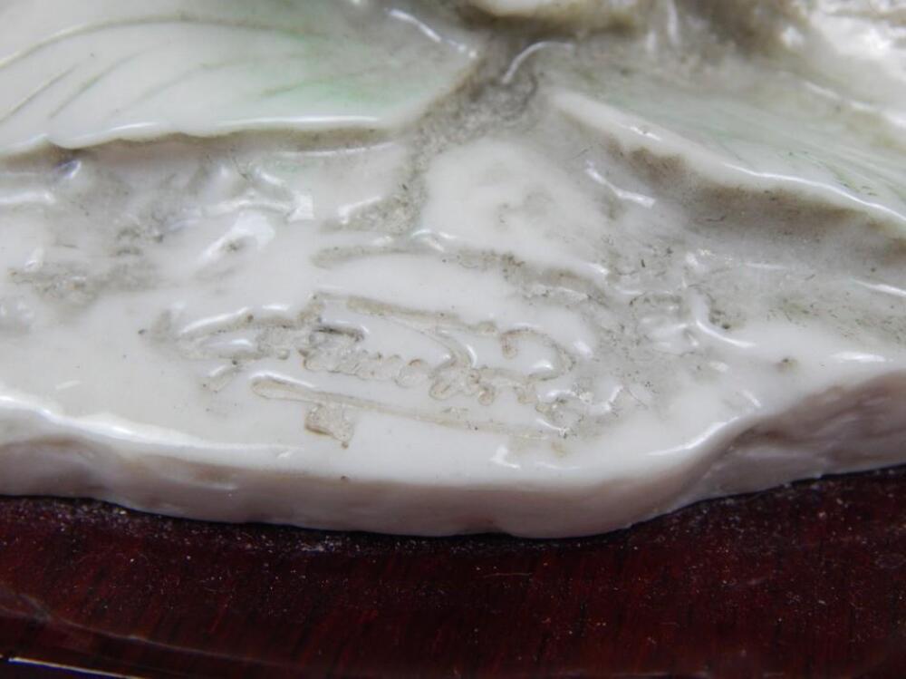 A Capodimonte porcelain figure of an owl