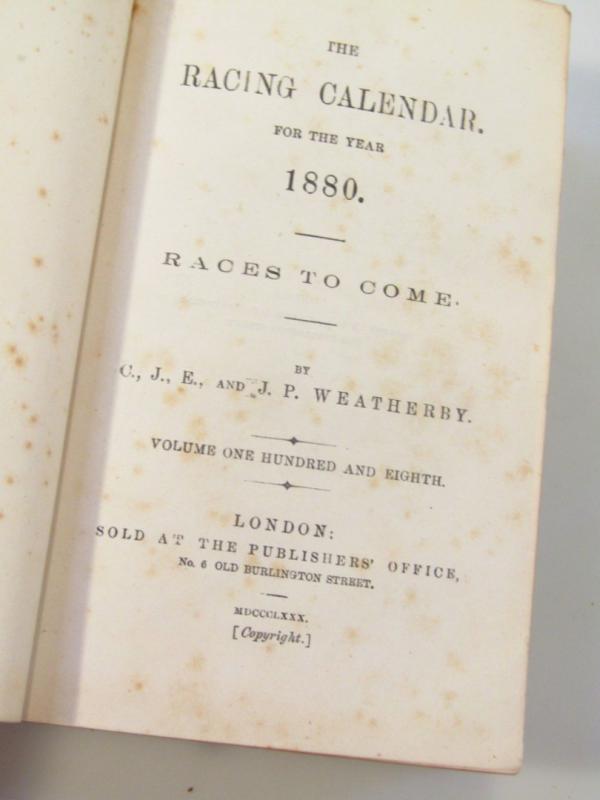 The Racing Calendar for the year 1880