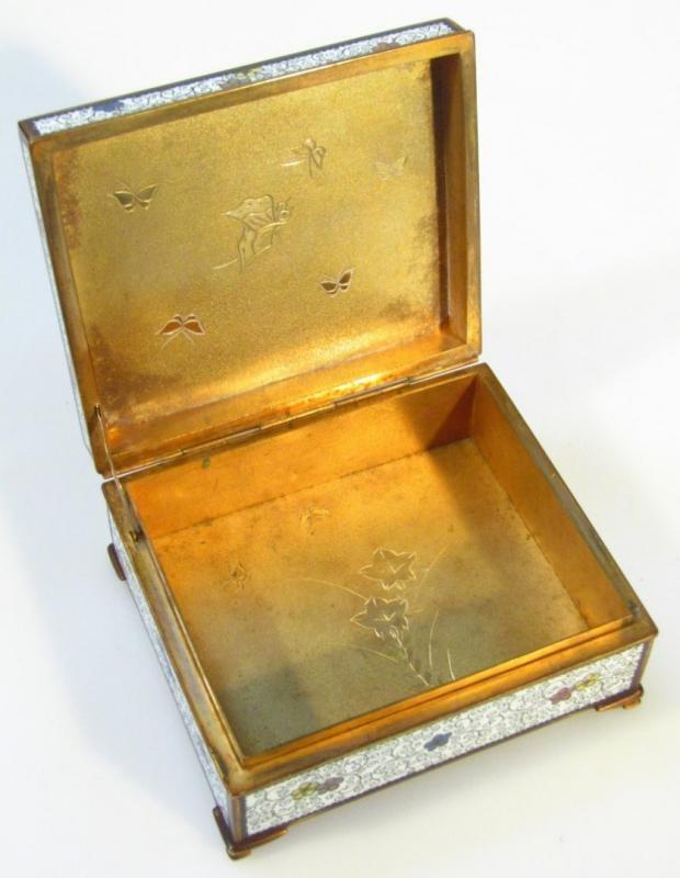 A late Meiji period Japanese enamel casket