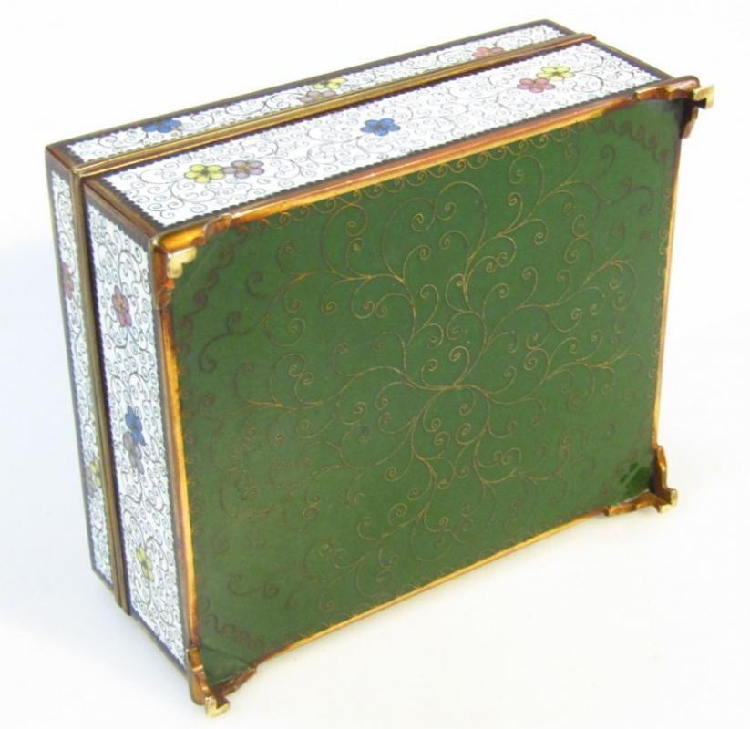 A late Meiji period Japanese enamel casket