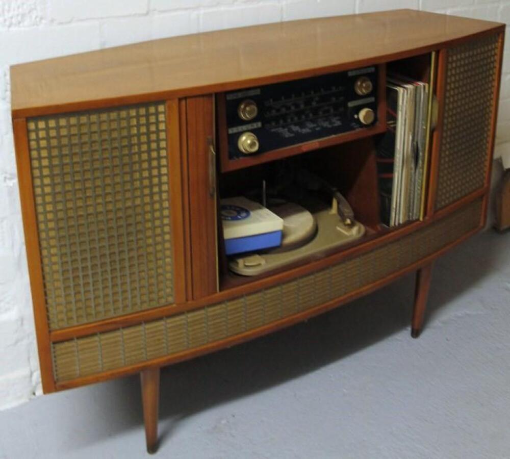 A 1960's retro Decca radiogram music system