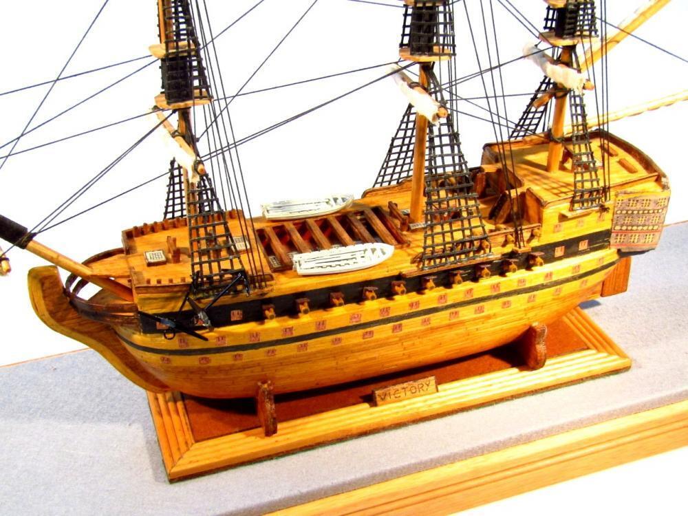 A cased replica scratch built model of HMS Victory