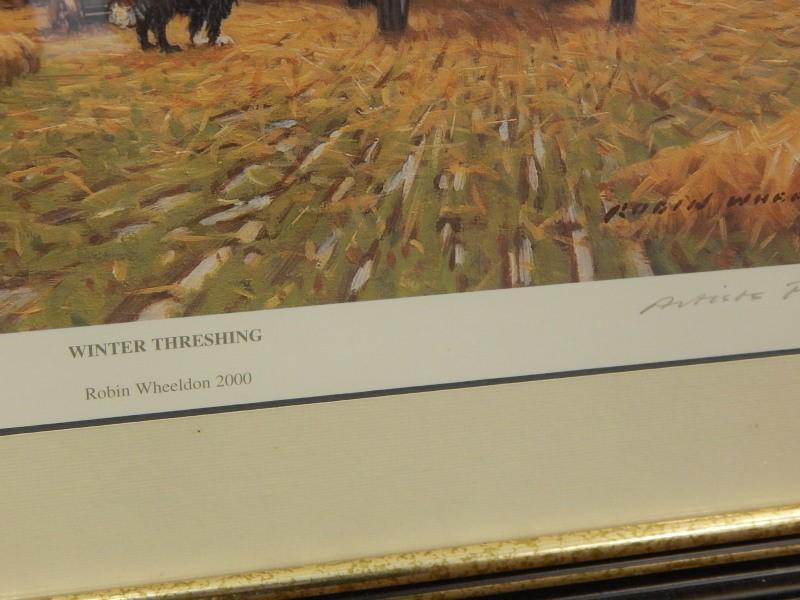 Robin Wheeldon (b.1945). Winter threshing