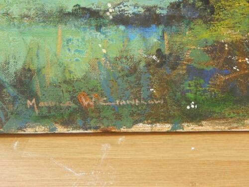 Maurice William Crawshaw (b.1947). Woodland scene with figures