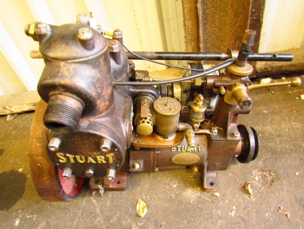 An early 20thC Stuart Turner marine boat petrol engine