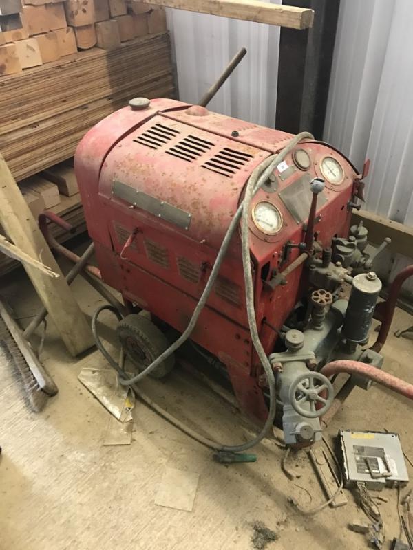 A vintage Coventry Climax 'Godiva' portable fire pump unit.