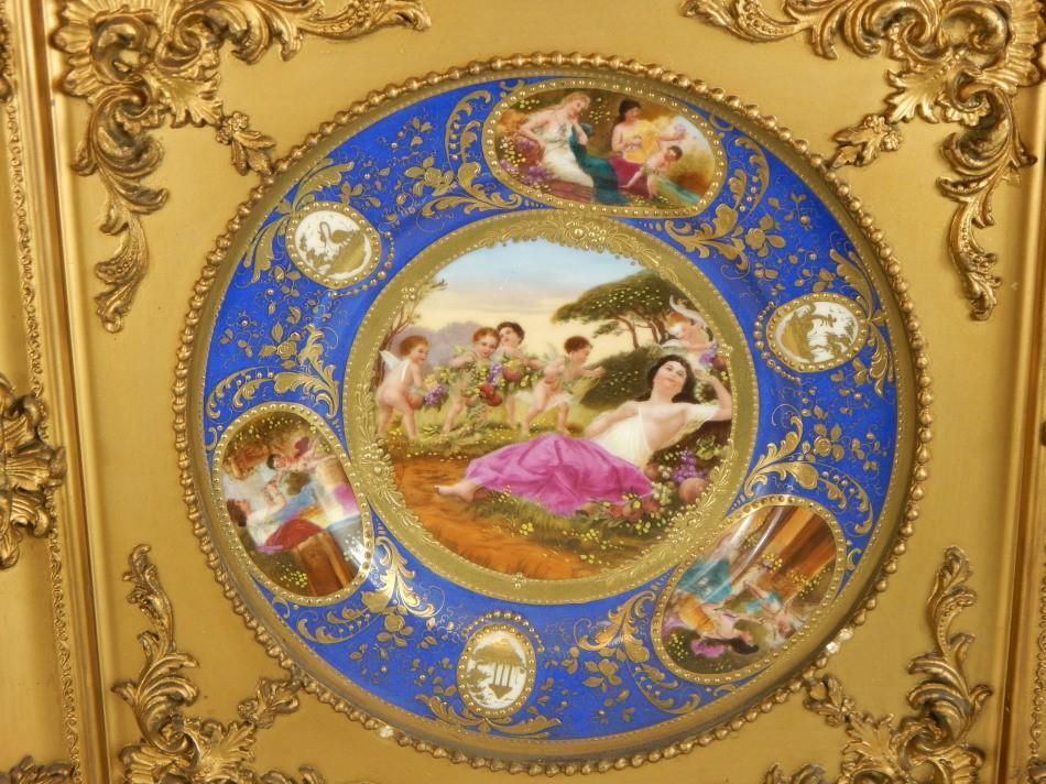 A pair of Vienna style wall plates