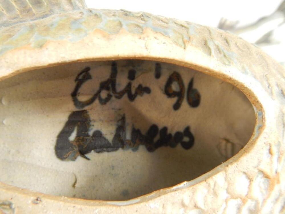 Three Colin Andrews Studio Pottery fish sculptures