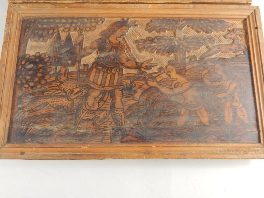 A pair of late 17th/early 18thC Italian cedar panels