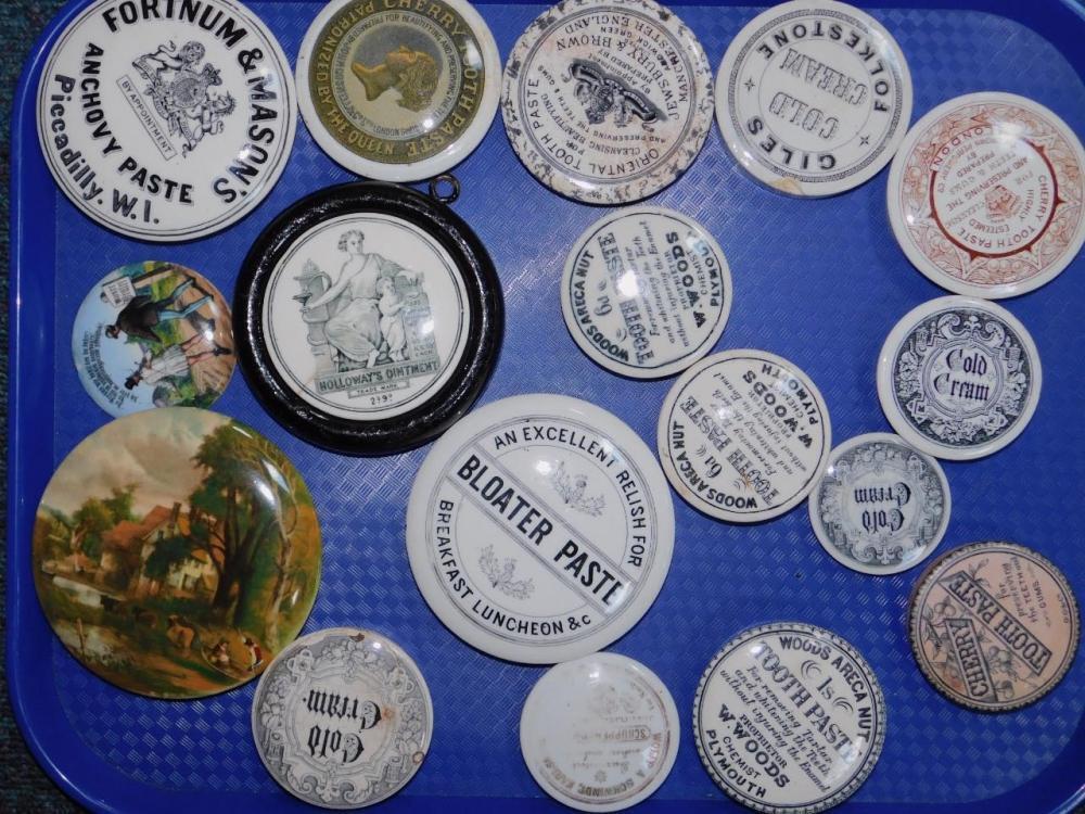 Victorian toothpaste and ointment lids