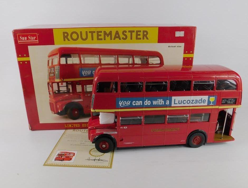 A Sun Star die cast model of a Routemaster bus