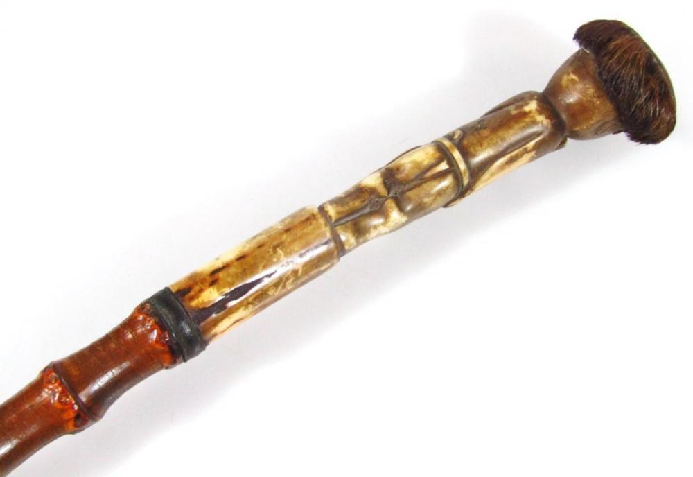 A 20thC African tribal walking cane