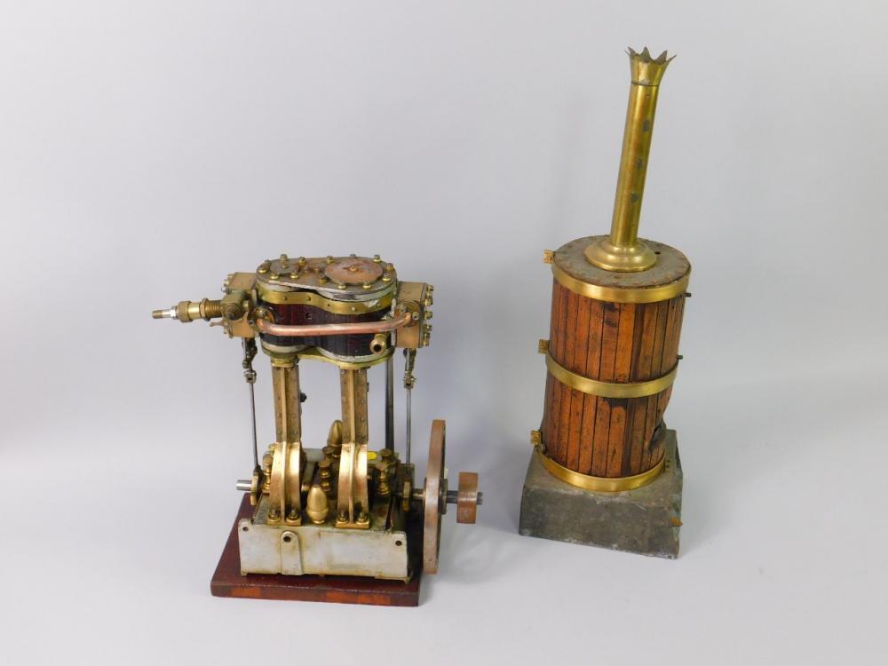 A scratch built vertical beam engine