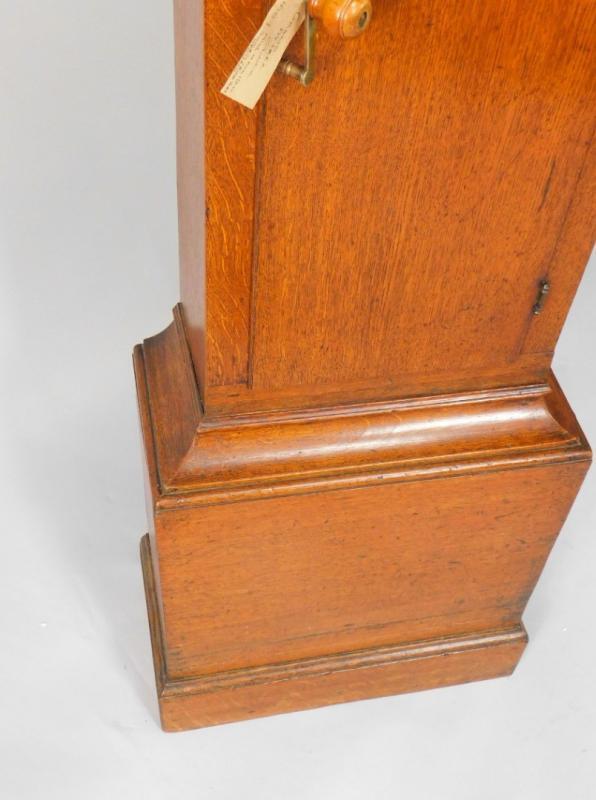 A Thomas Haynes of Stamford oak longcase clock
