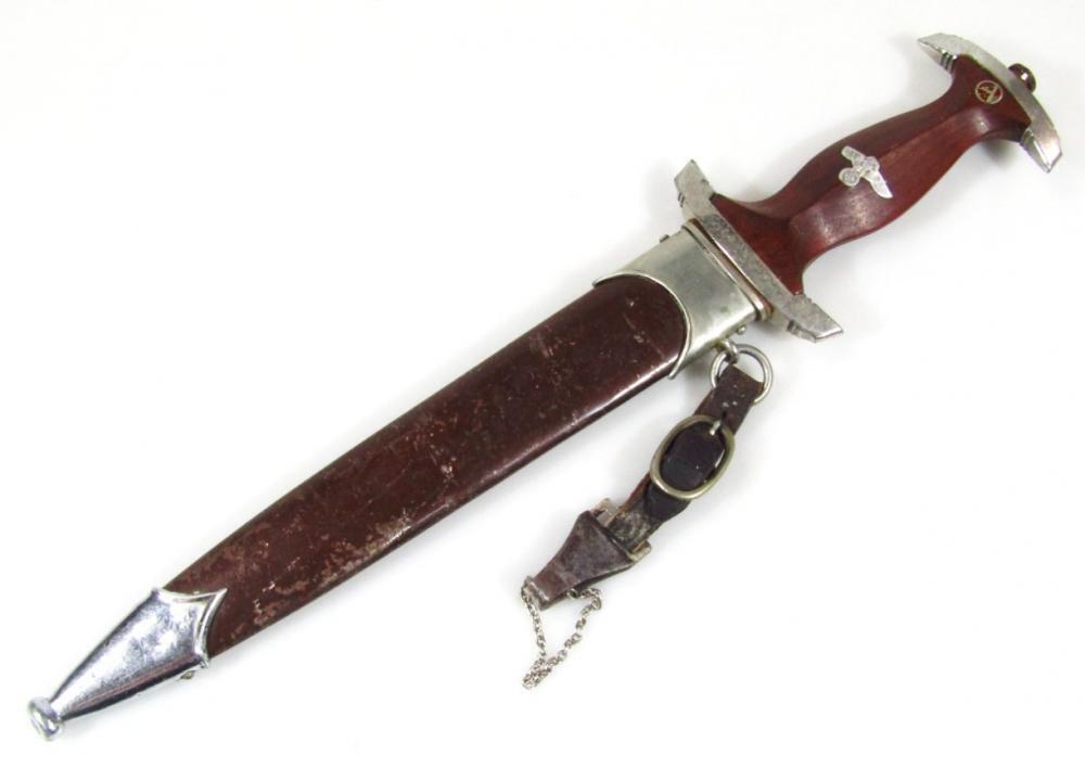 A German Nazi SA dagger and scabbard