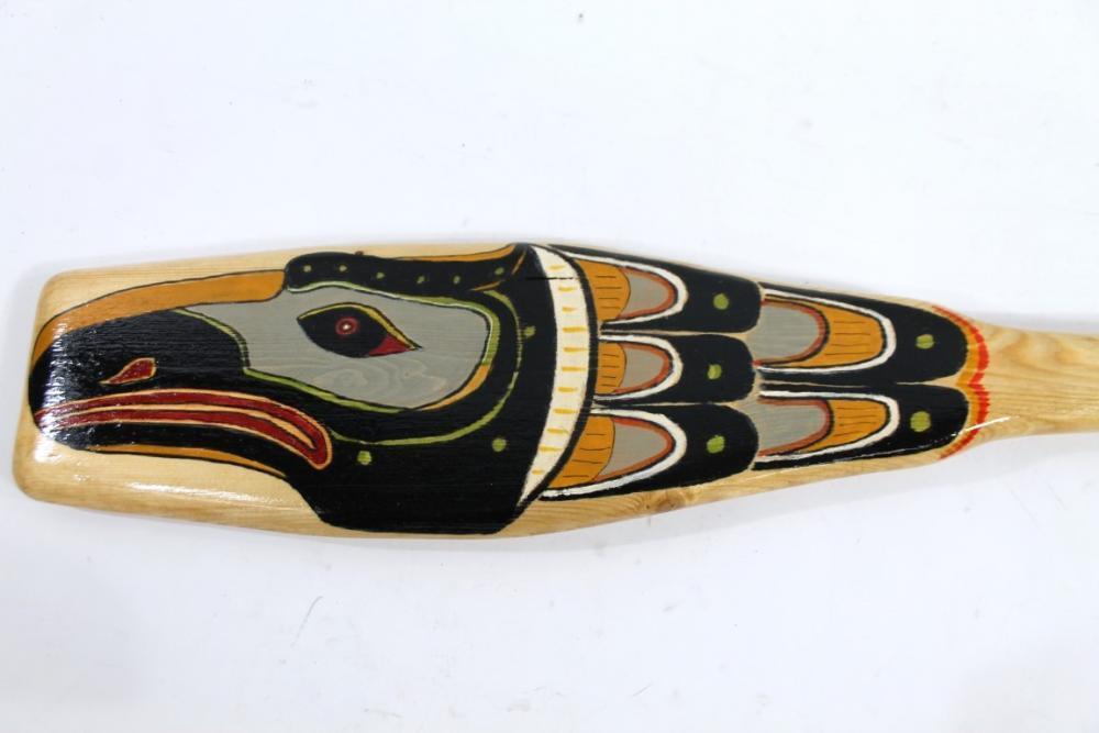 A 20thC Inuit style loon paddle