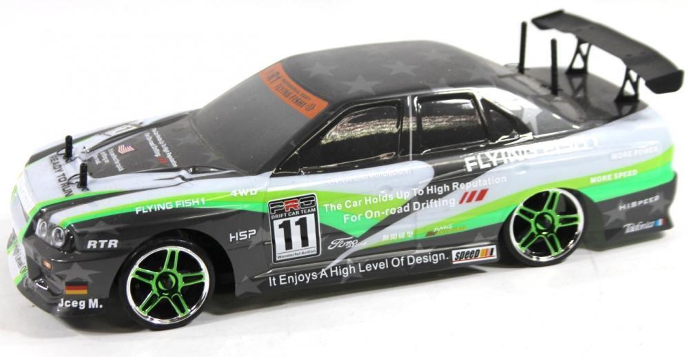 An HSP Racing High Level remote control Flying Fish rally car