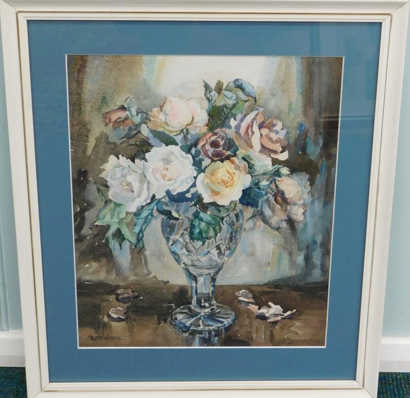 Rosetta Walker (20thC). Floral still life