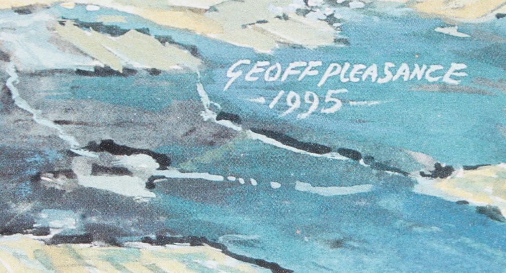 After Geoff Pleasance. American B-17 Bombers and Messerschmitt in combat