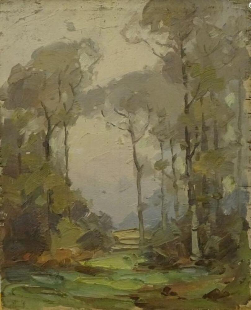 Herbert Rollett (1872-1932). Woodlands/coastal view