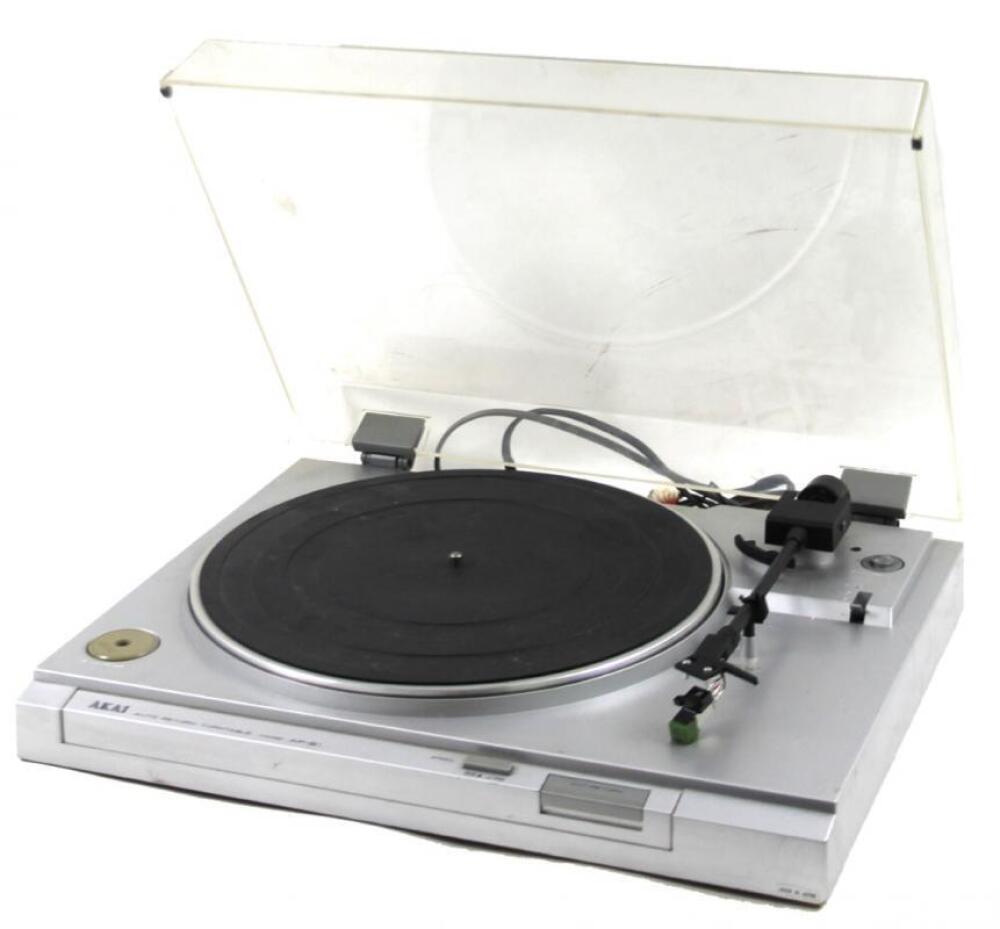 A retro Akai record player turn table