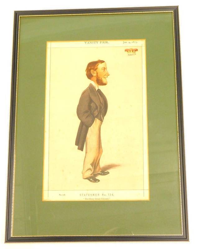 After Spy. Print of the Statesmen Number 134 Heredity Grand Falconer ...