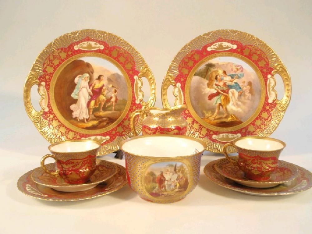 A 20thC Austrian porcelain tea service