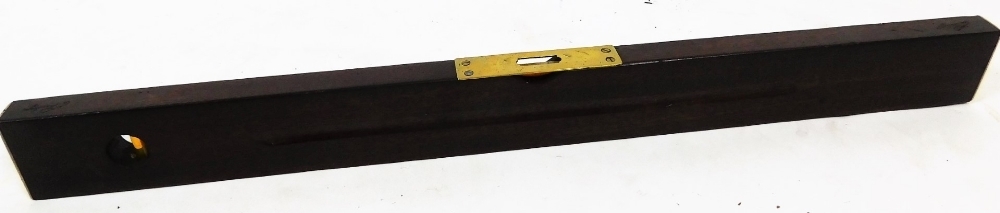 A 20thC Harbles and Son spirit level, of rectangular form, with three ...