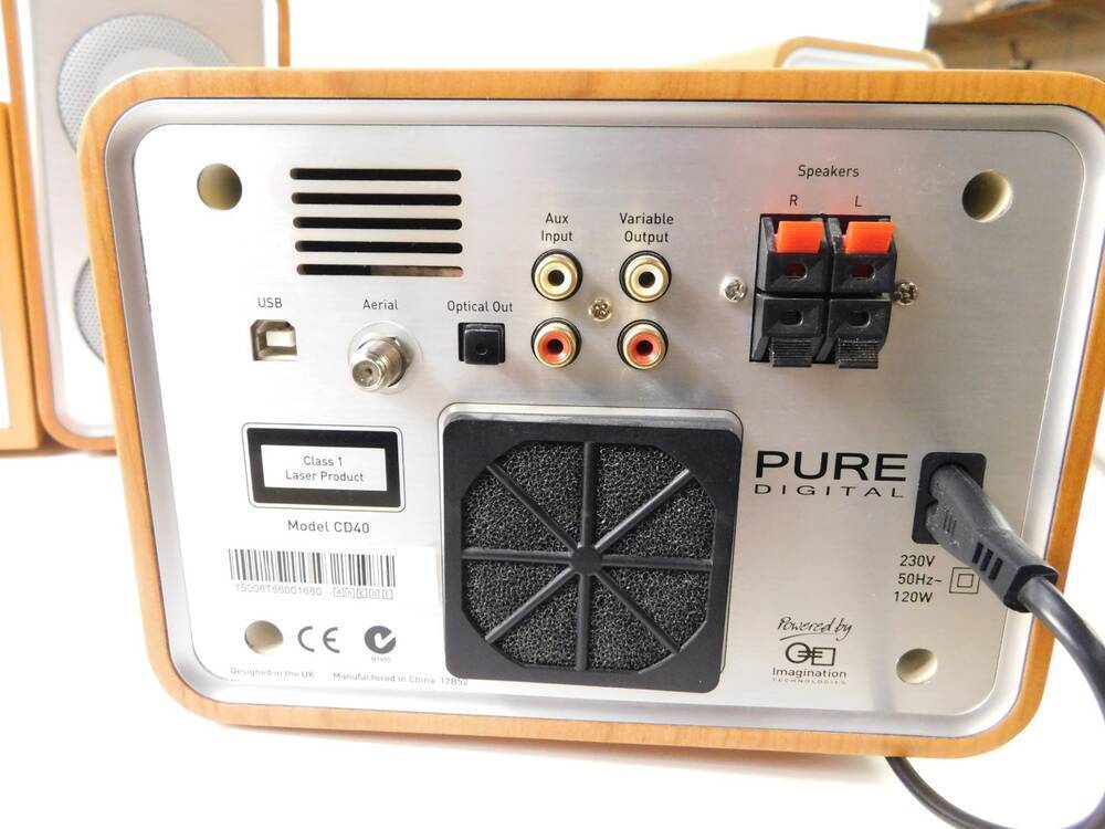A Pure Evoke -1 Digital Radio, Pure Legato CD player, and a pair of ...