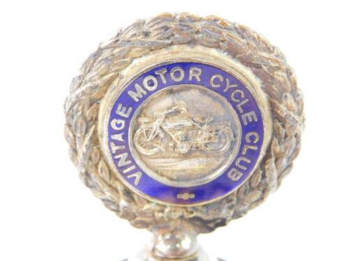 A Leeds Veteran Vintage Rally badge, vintage Motorcycle Club badge, and ...