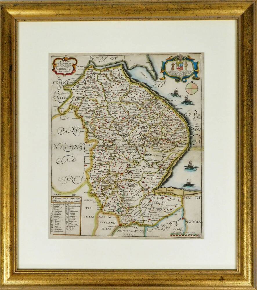 Richard Blome Britannia 1673 Map Of Lincolnshire With Later Hand richard-blome-britannia-1673-map-of-lincolnshire-with-later-hand