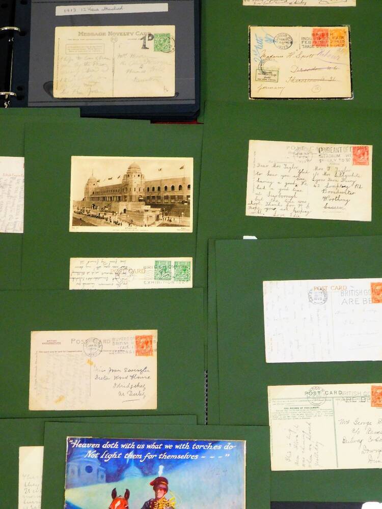 Various postcards, postal stamps, etc., to include British Empire ...