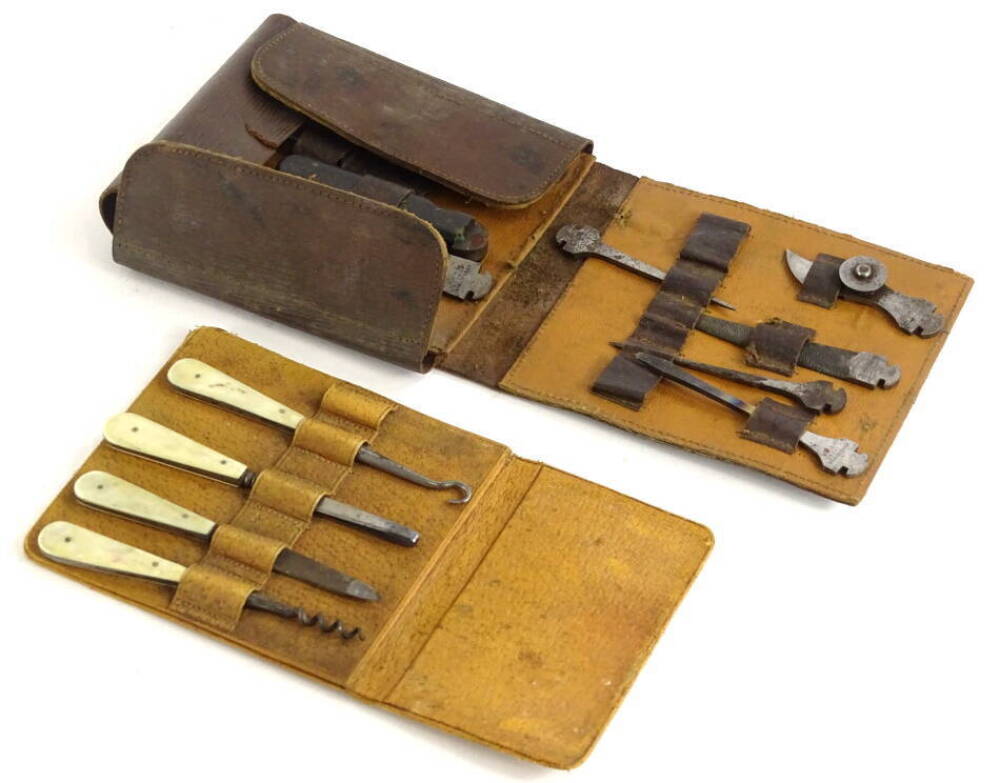 A Bonsa German multi-tool set, with central pen knife, various ...