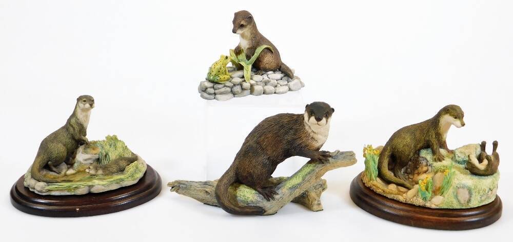 A Border Fine Arts Chiltern Collection Family Life otter family WW14 ...