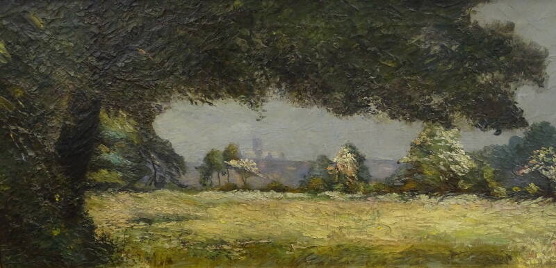Thomas George Storey (1865-1935). Lincoln from the South West, oil on ...