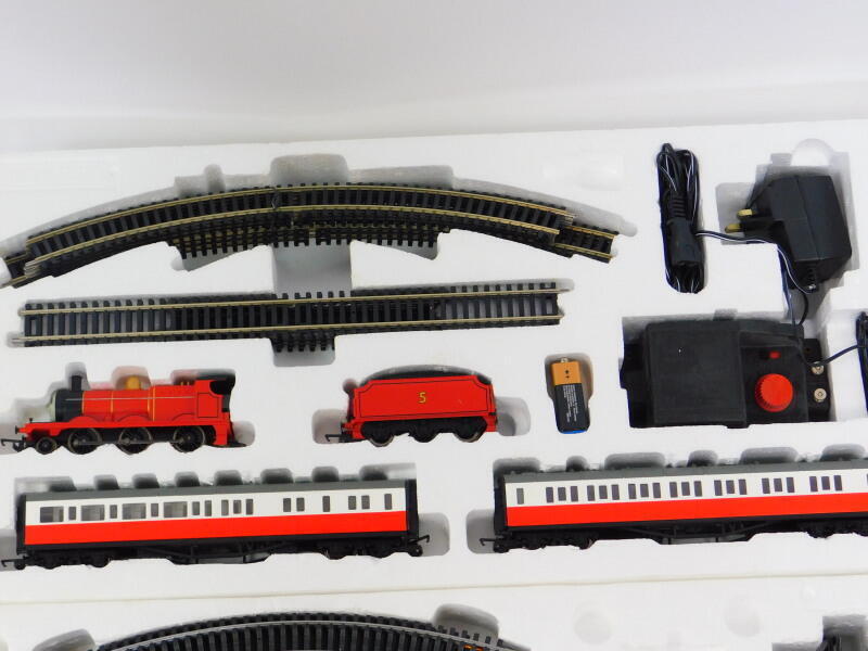 Three Hornby OO gauge Thomas & Friends electric train sets, comprising ...