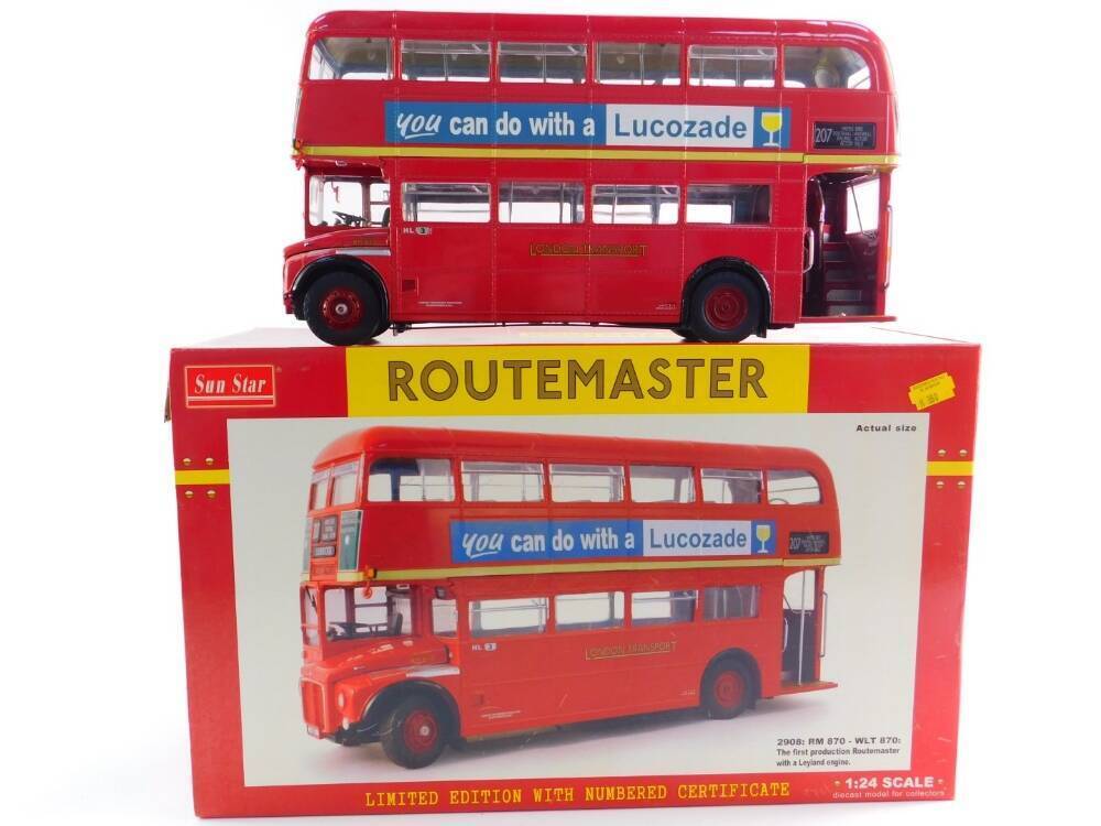 A Sun Star model of a Routemaster bus, limited edition, 2908, scale 1: ...