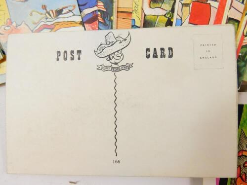 A collection of comic seaside postcards, including Bamforth, McGill ...