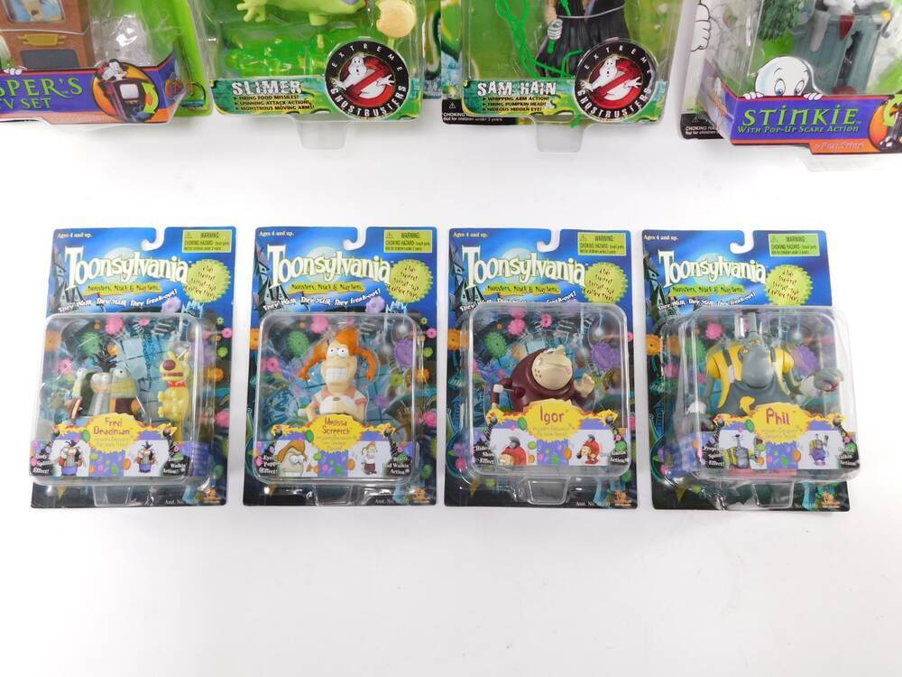 Extreme Ghostbusters., Casper and Toonsylvania toys, in blister packs ...