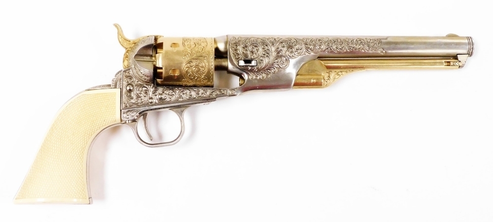 A fine replica of the Colt .36 calibre 1861 Navy Revolver, numbered ...